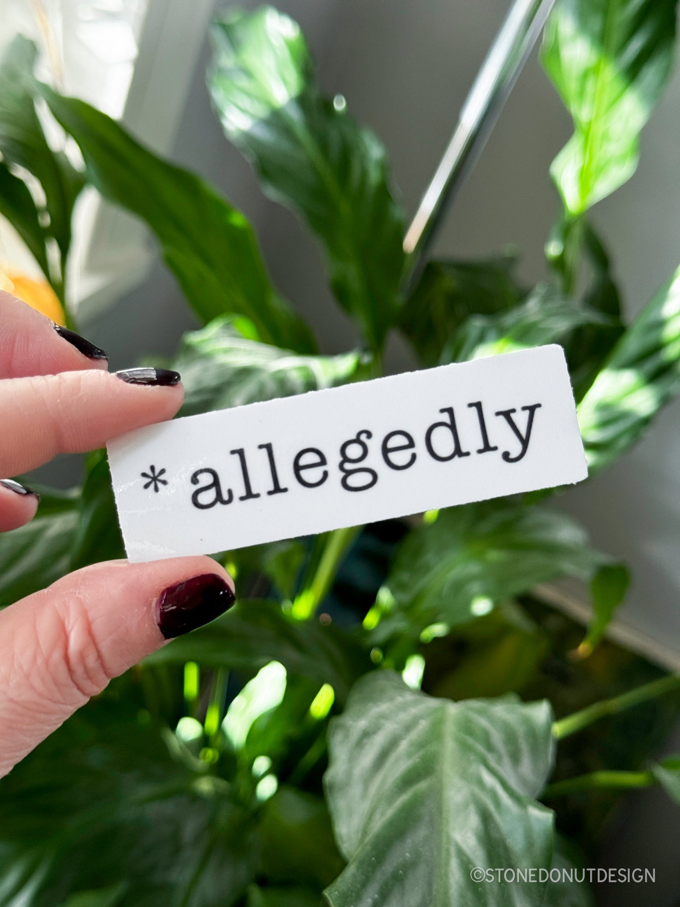 Allegedly Sticker – Stone Donut Design