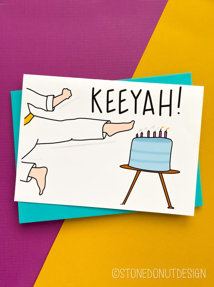 Keeyah Tae Kwan Do Birthday Card – stonedonut design