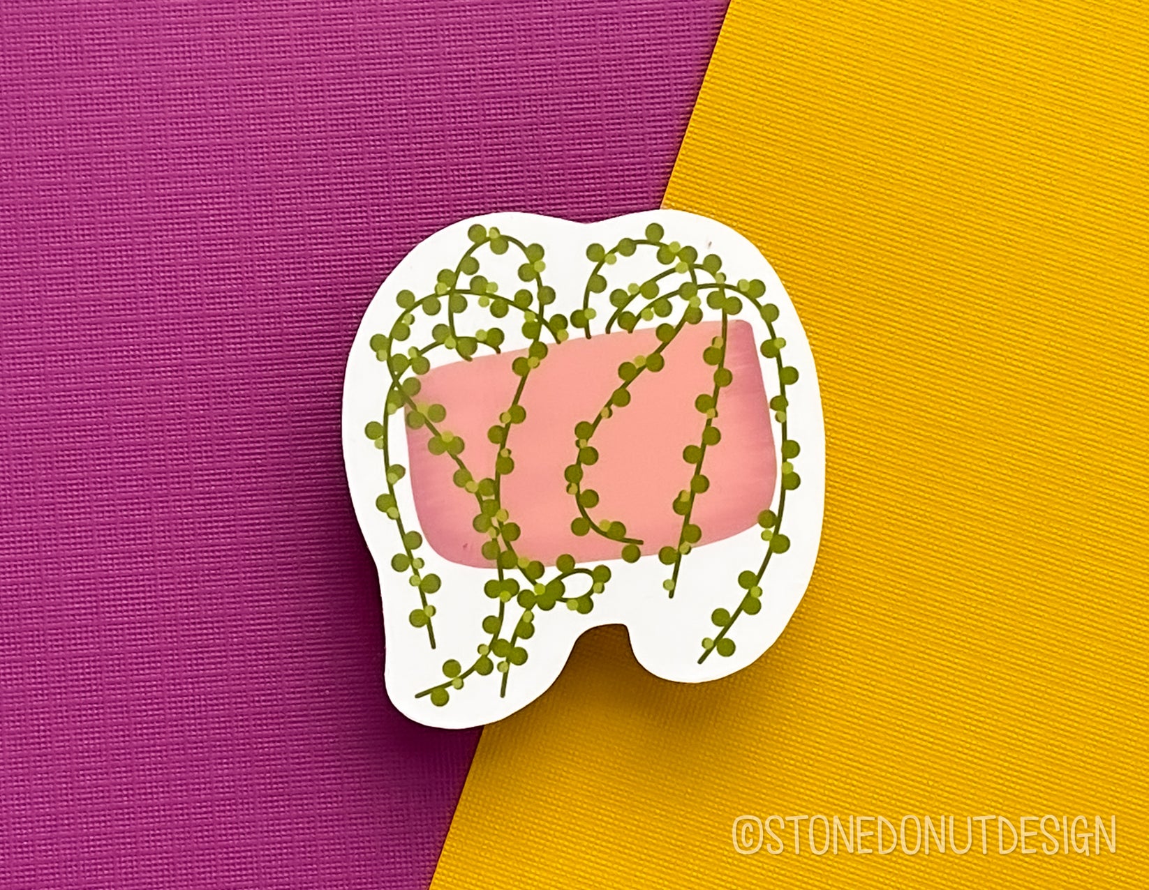 String of Pearls Vinyl Sticker – Stone Donut Design