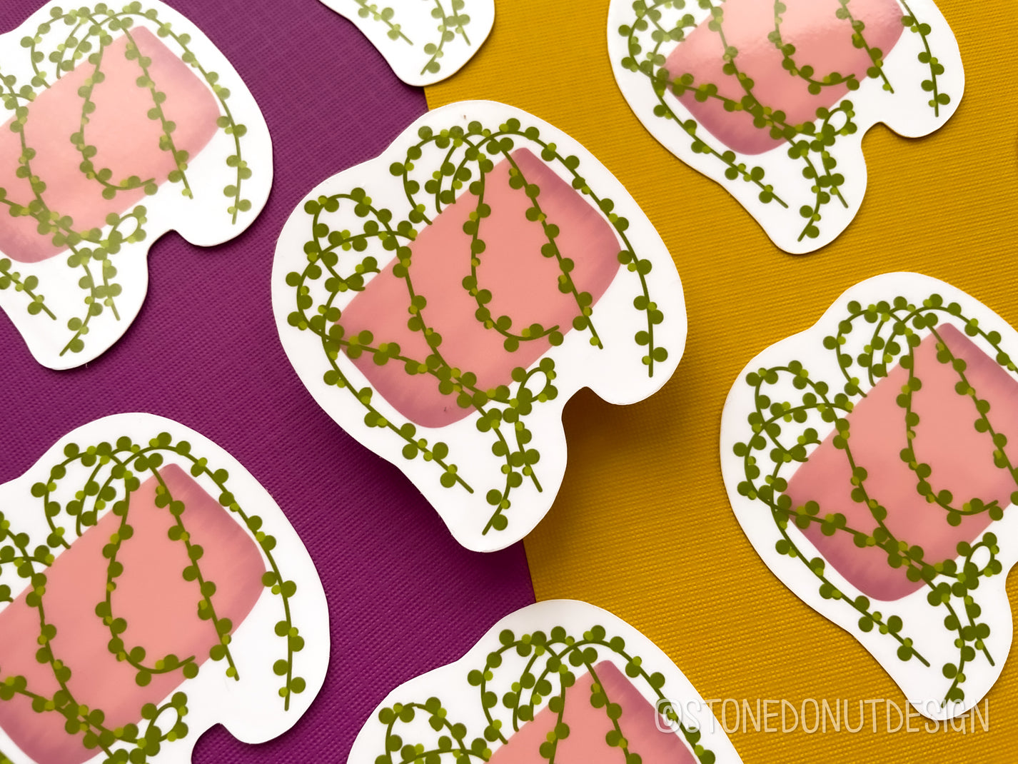 String of Pearls Vinyl Sticker – Stone Donut Design