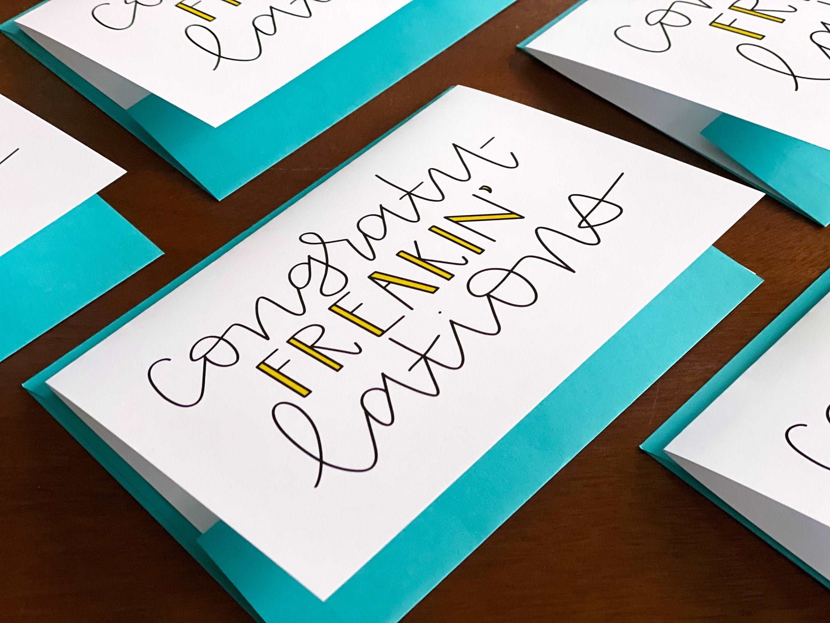 Congratufreakinlations Funny Congrats Card by StoneDonut Design – Stone ...