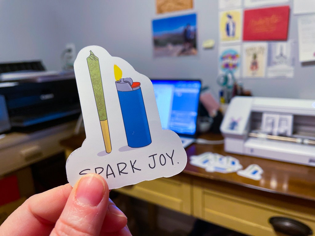 Spark Joy Die Cut Vinyl Sticker by StoneDonut Design – Stone Donut Design